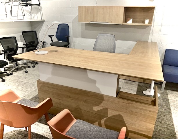 Stunning Executive L Shape Desk | Sit Stand | GL102 | Front Desk Office ...