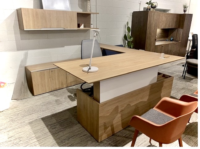 Stunning Executive L Shape Desk | Sit Stand | GL102 | Front Desk Office ...