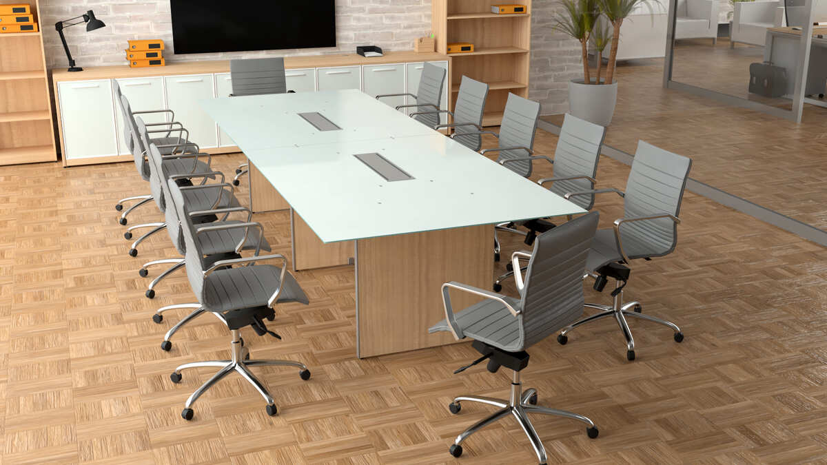 Elegant Glass Conference Table for Professional Spaces