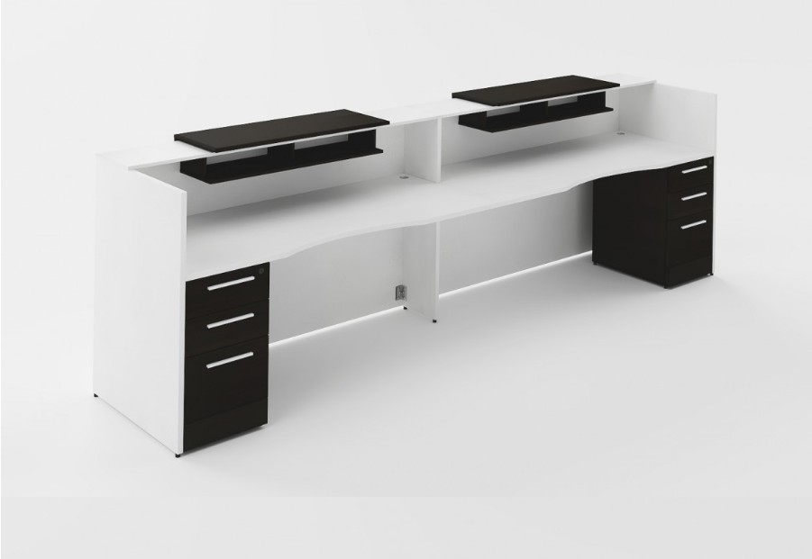 Elegant 2 Person Reception Desk | Front Desk Office Furniture