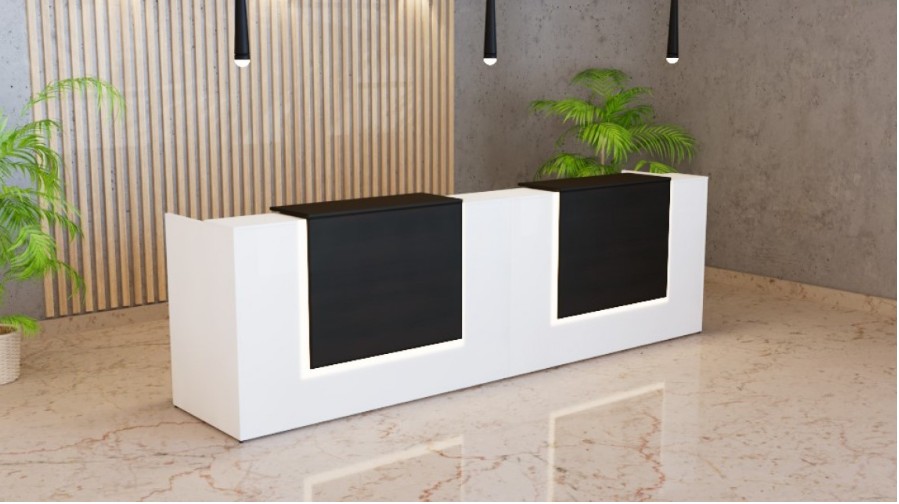 Elegant 2 Person Reception Desk | Front Desk Office Furniture