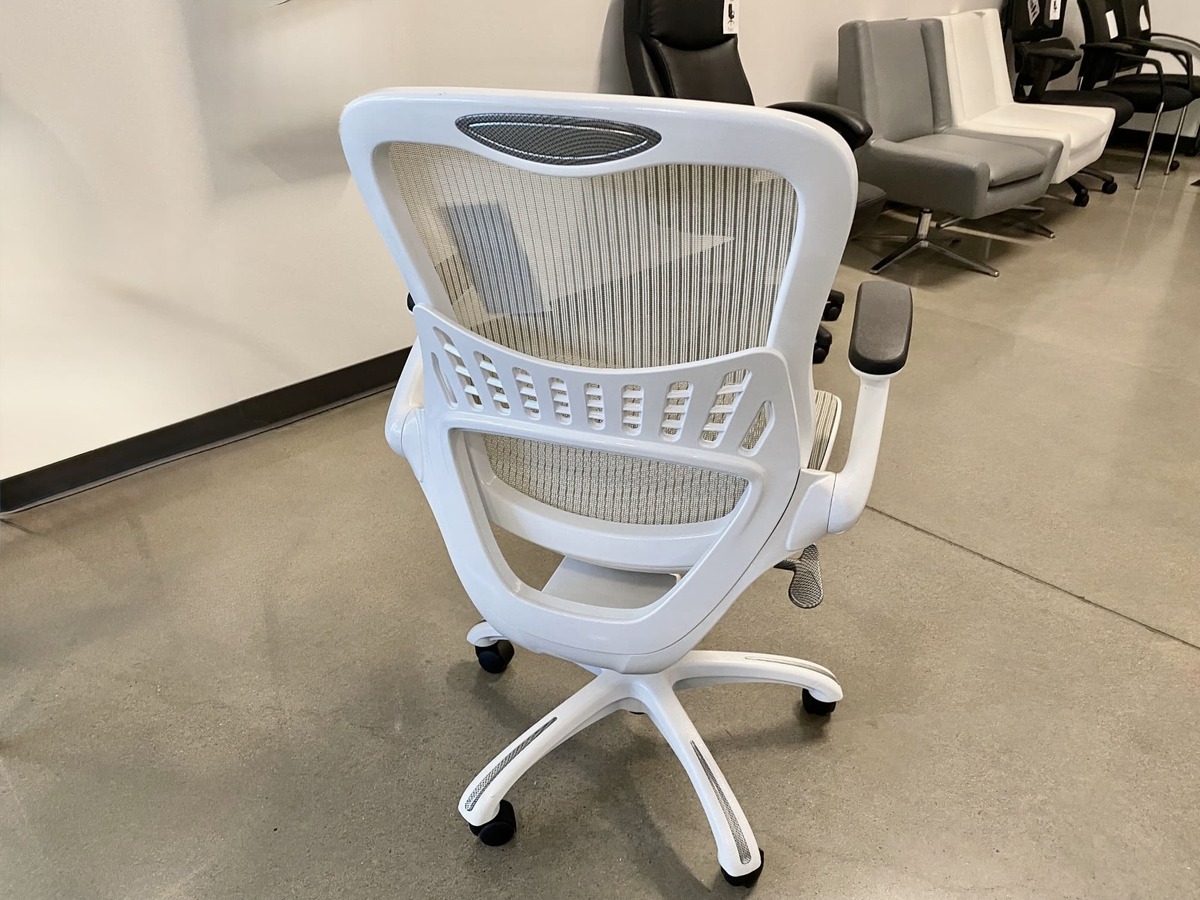 White Frame Office Chair | OS508 - Front Desk Office Furniture