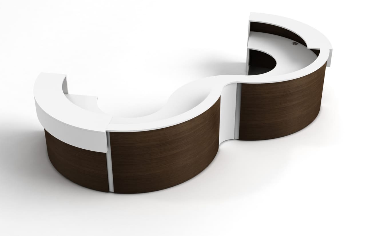 Curved Reception Desk | LO402 | Front Desk Office Furniture