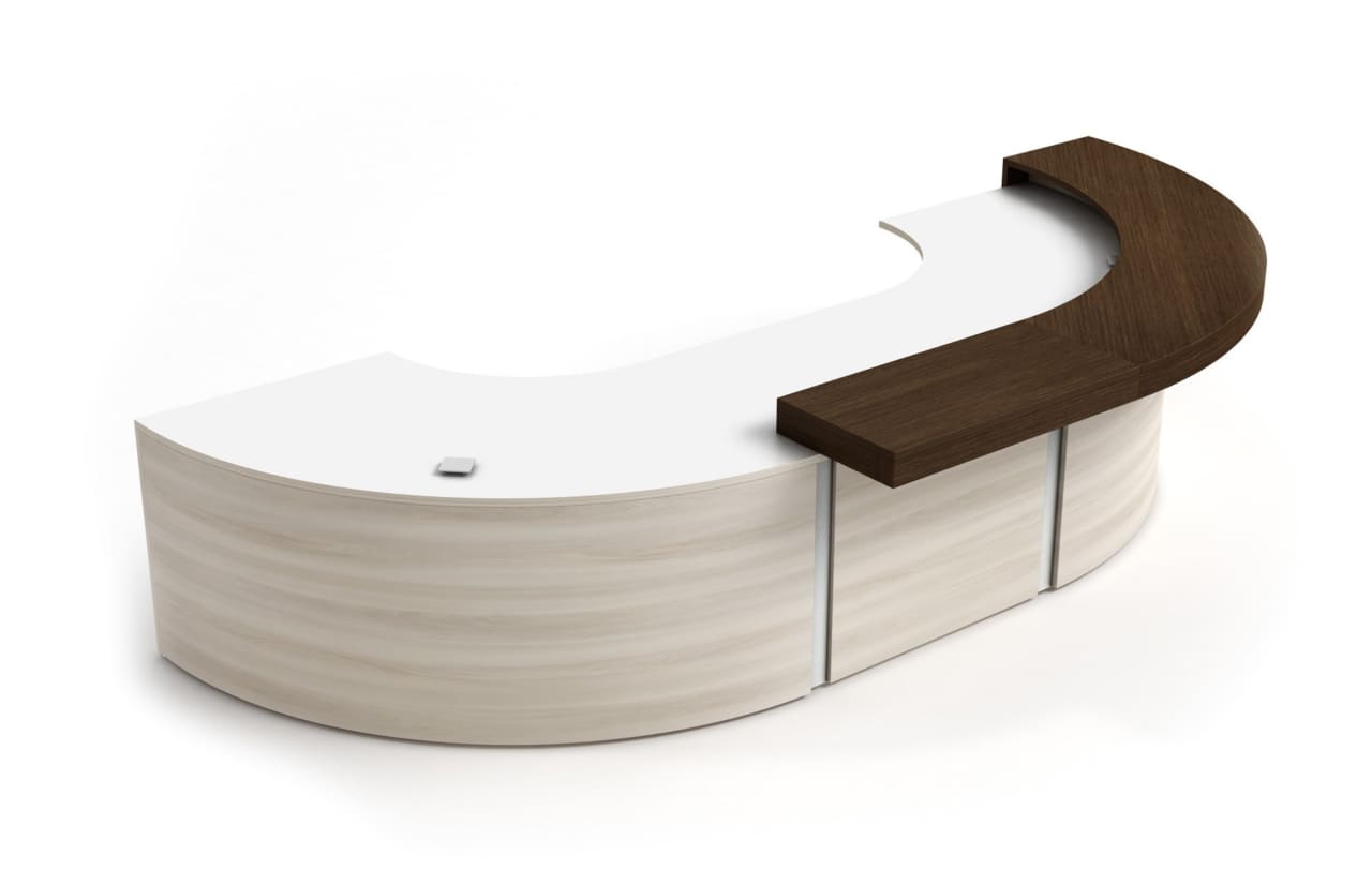 Curved Reception Desk | LO402 | Front Desk Office Furniture