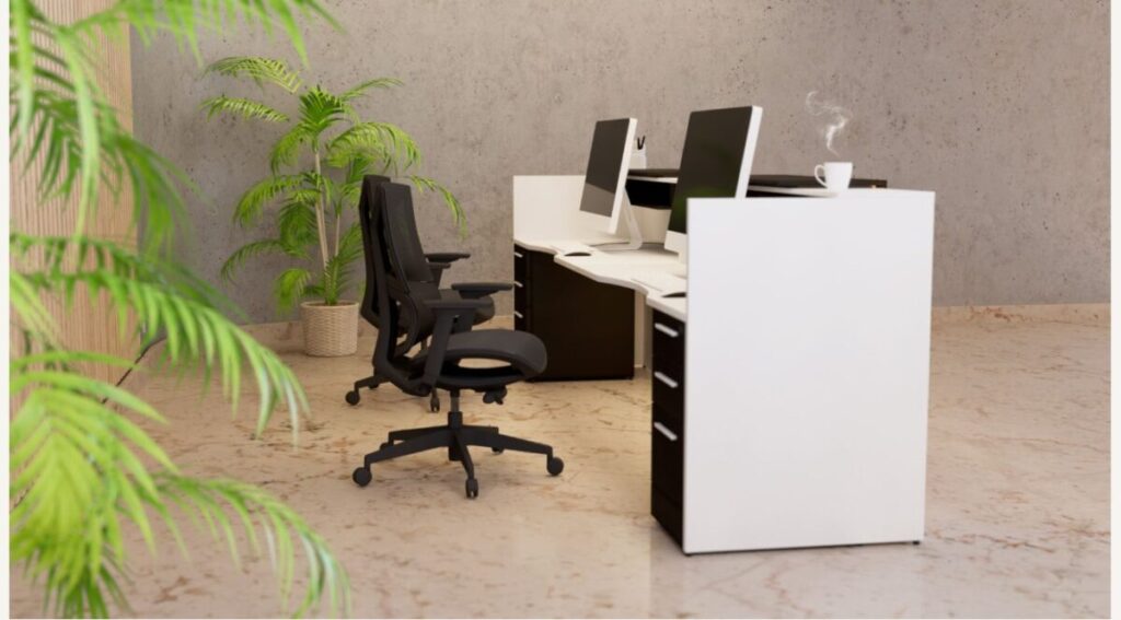 Elegant 2 Person Reception Desk | Front Desk Office Furniture